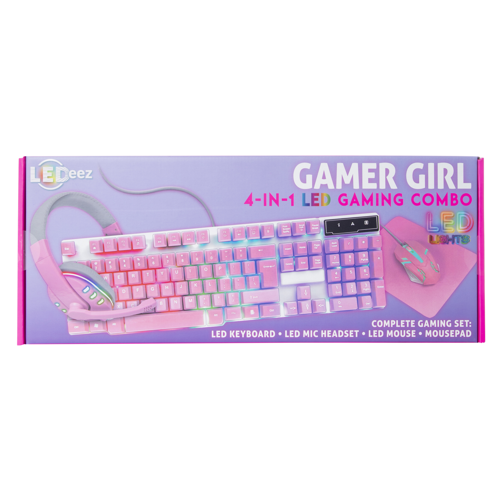 offers online 7x10 LEDeez Gamer Girl 4-in-1 Gaming Combo Keyboard Mouse ...