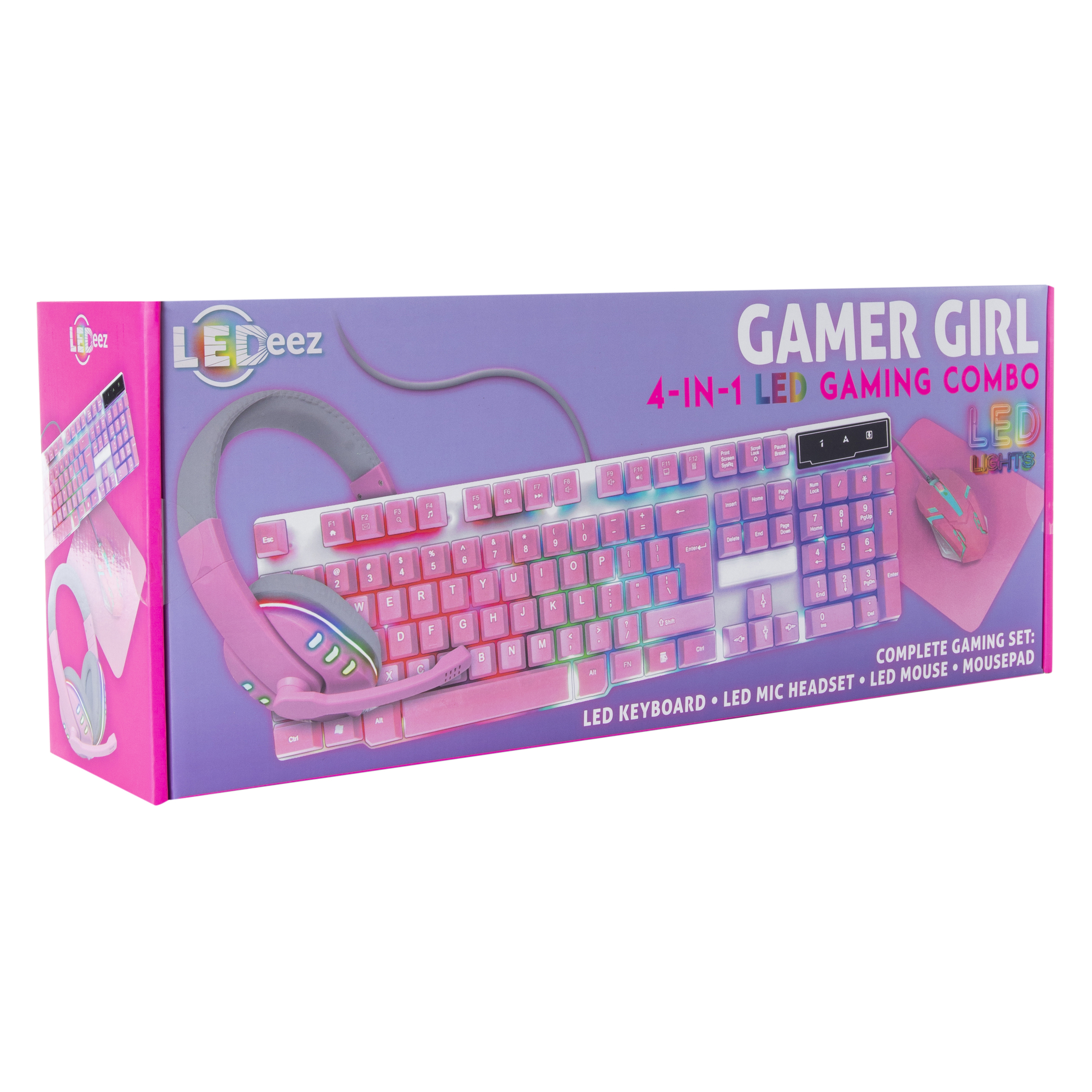 offers online 7x10 LEDeez Gamer Girl 4-in-1 Gaming Combo Keyboard Mouse ...