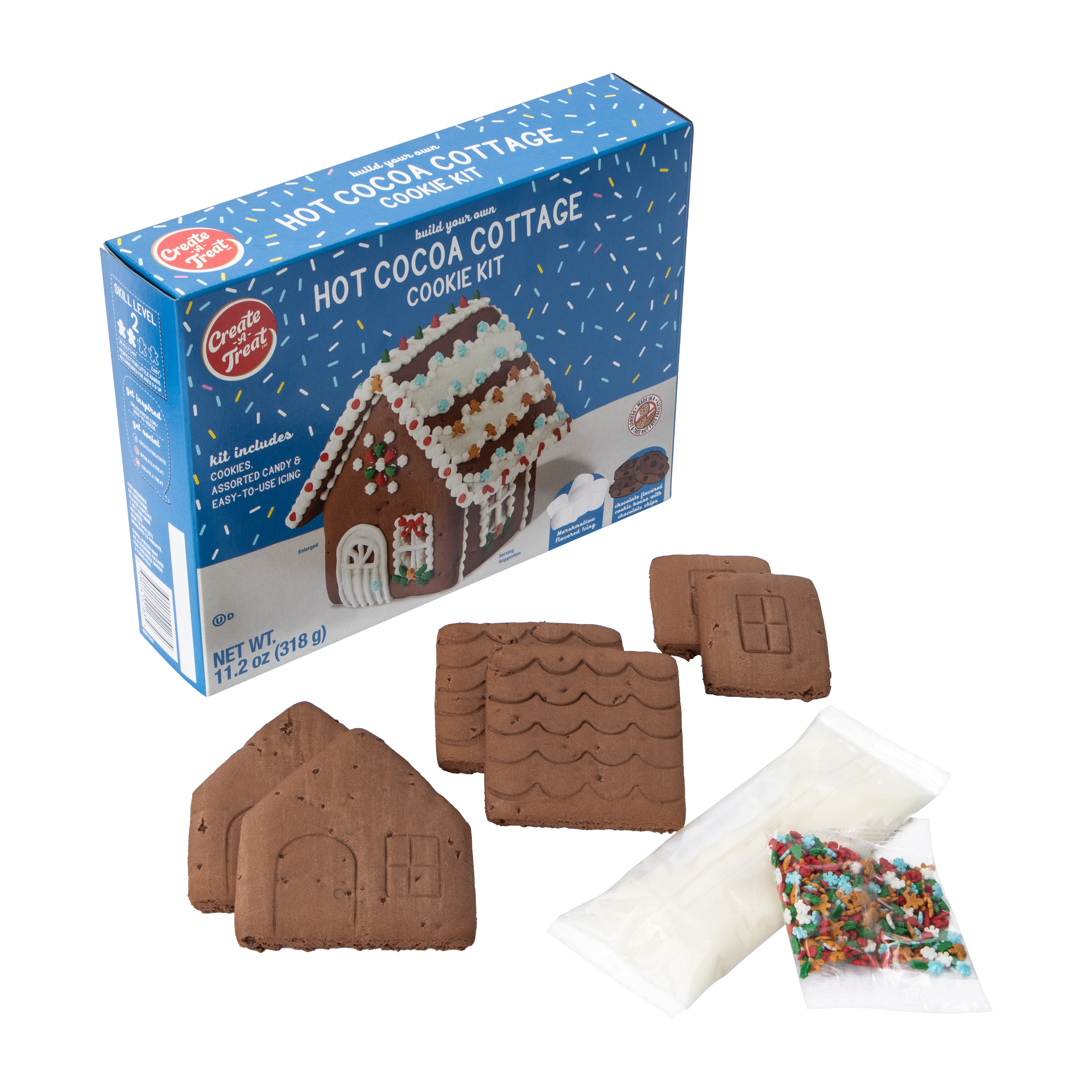 Five Below Create-A-Treat™ Build Your Own Hot Cocoa Cottage Cookie Kit ...