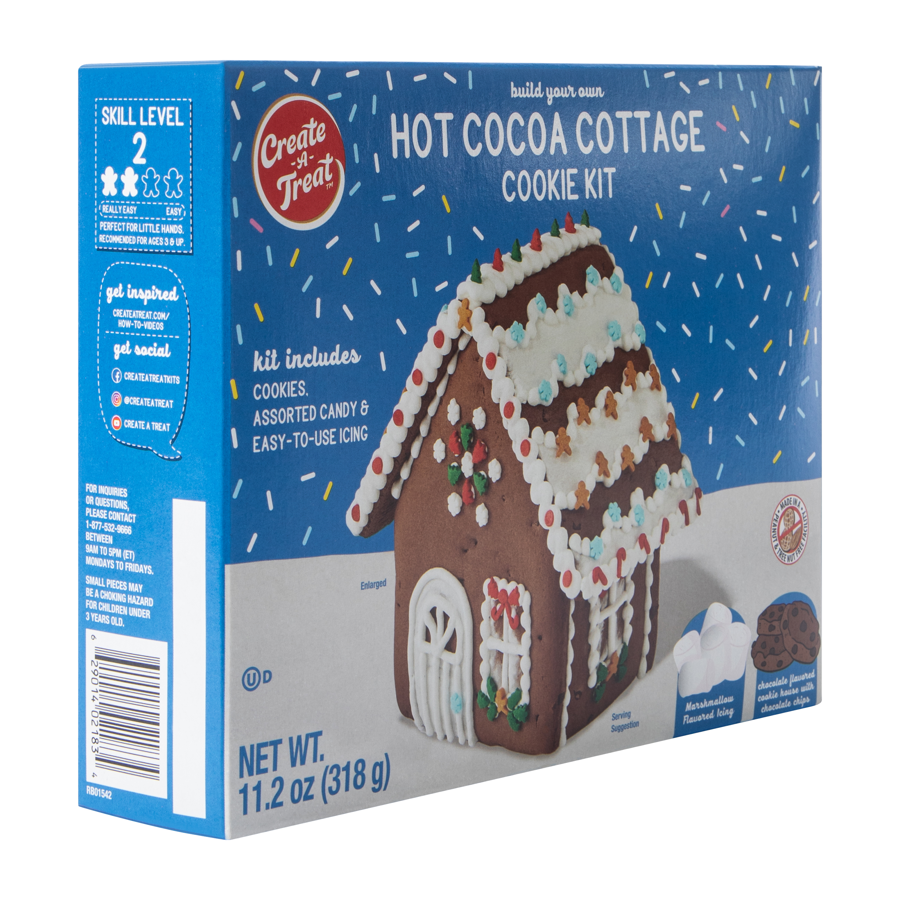 Five Below Create-A-Treat™ Build Your Own Hot Cocoa Cottage Cookie Kit ...