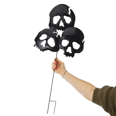 stacked skulls metal lawn stake | Five Below