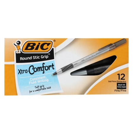 bic® xtra-comfort black ink pens 12-count | Five Below
