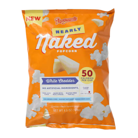 popcornopolis® nearly naked white cheddar popcorn 4.5oz | Five Below.com