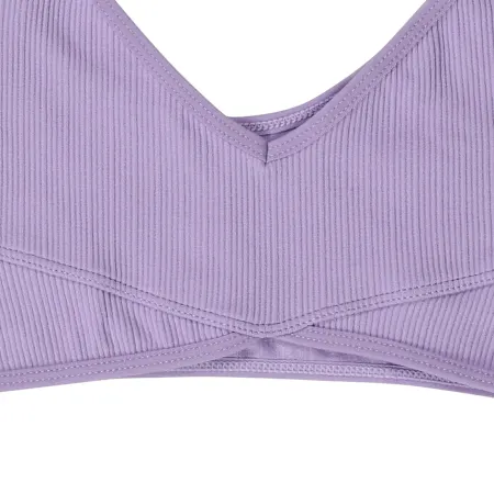 lavender v-neck panel bralette | Five Below