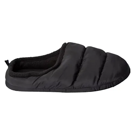 mens black quilted puffy slippers | Five Below