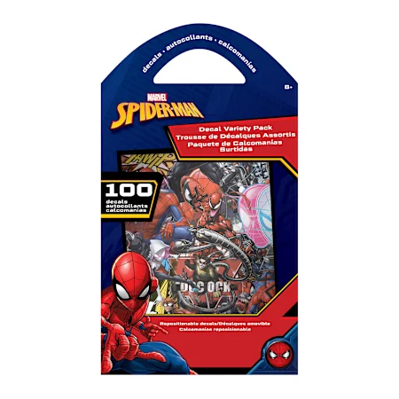 Spider-Man Decal Variety Pack with 100 Repositionable Sticker Decals ...