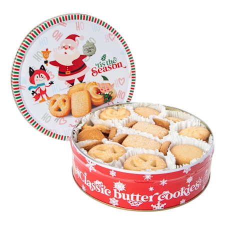 'Tis The Season' Holiday Butter Cookies Tin 16oz | Five Below