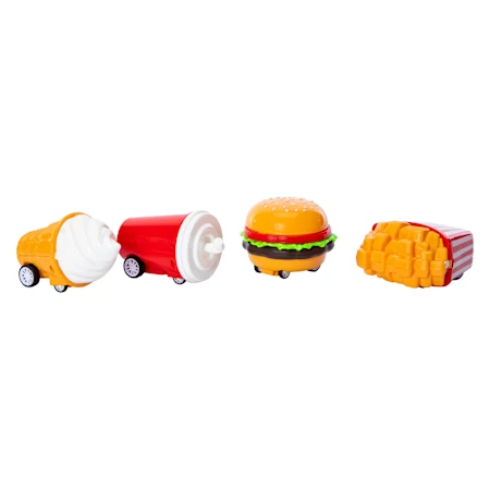 Fast Food Mini Wheeler Toy Cars 4-Count | Five Below