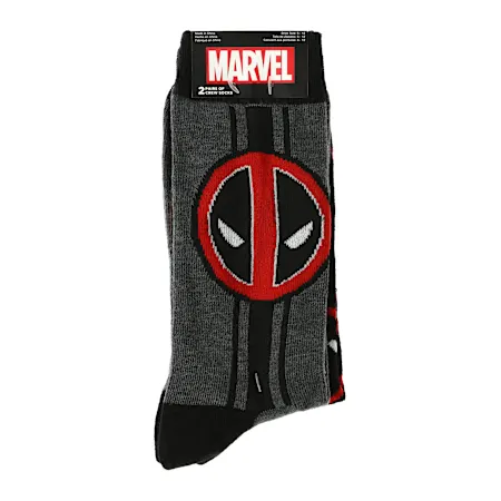 Mens Marvel Deadpool Crew Socks 2-Pack | Five Below