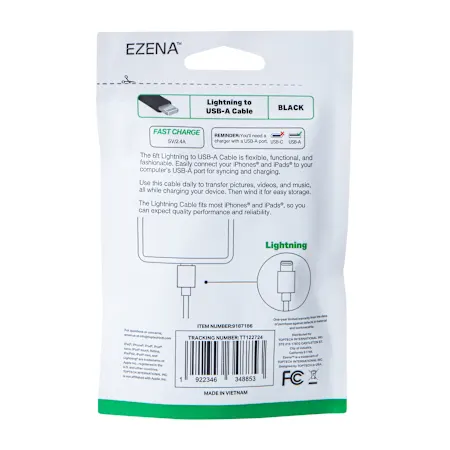 Ezena™ Lighting® To USB-A Cable 72in | Five Below