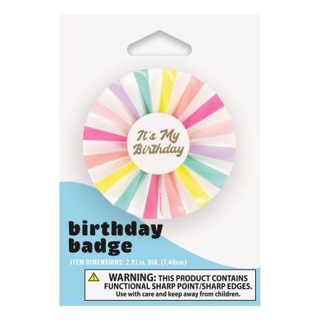 pastel rainbow birthday button | Five Below