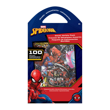 Spider-Man Decal Variety Pack with 100 Repositionable Sticker Decals ...