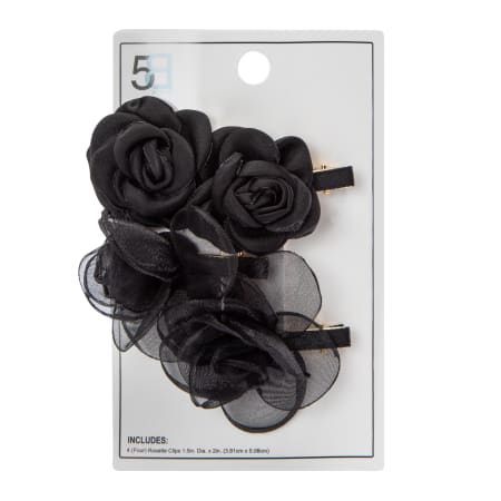 Rosette Hair Clips 4-Count | Five Below
