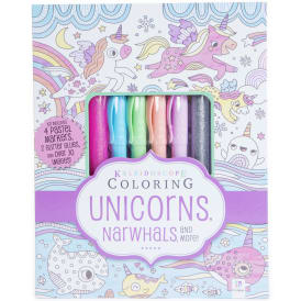 unicorns, narwhals, and more coloring kit | Five Below
