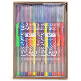 metallic and neon gel pens 24-count | Five Below