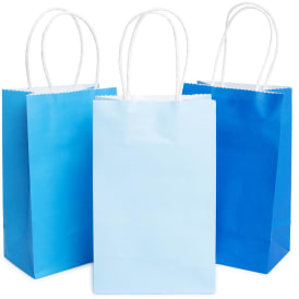 Solid Blue Small Gift Bags 12-Count | Five Below