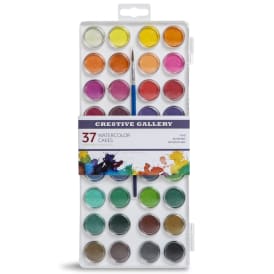 Watercolor Cakes & Brush 37-Piece Set | Five Below