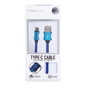 4ft Woven Usb-C Charging Cable | Five Below