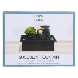 Faux Succulent Fountain W/ Led Lights 7.5in | Five Below