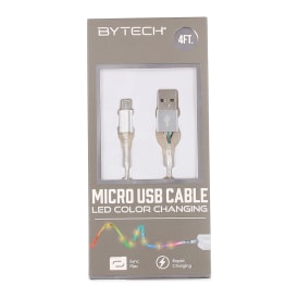 4ft LED color changing micro-usb cable | Five Below