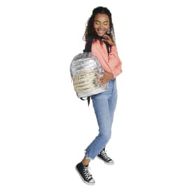 metallic quilted backpack 15in | Five Below