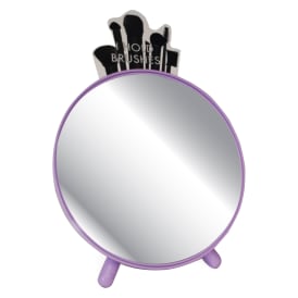 round vanity mirror with storage compartment 7in pastels | Five Below