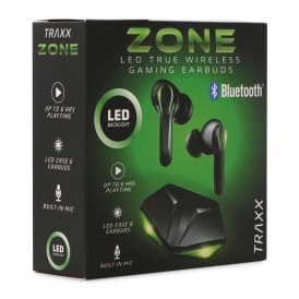 zone gaming LED wireless earbuds with mic & LED case | Five Below