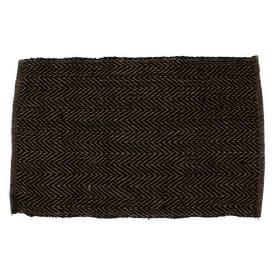 black cotton & jute throw rug 2ft x 3ft | Five Below