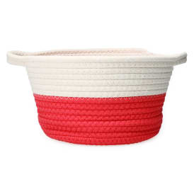 12.9in coiled rope easter basket - blue & white color block | Five Below