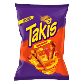 Takis xplosion rolled tortilla chips, cheese and chili pepper ...