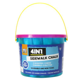 4-in-1 jumbo sidewalk chalk bucket 20-count | Five Below