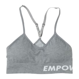 series-8 fitness™ gray 'empower' sports bra | Five Below