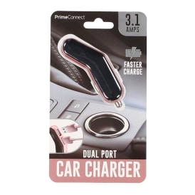3.1 amp usb slim car charger - rose gold | Five Below