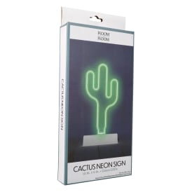 LED cactus neon sign with stand 12in, battery operated | Five Below
