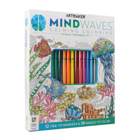 artmaker™ mind waves™ calming coloring set – ocean tranquility | Five Below