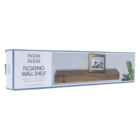 wooden floating wall shelf 18in - white | Five Below