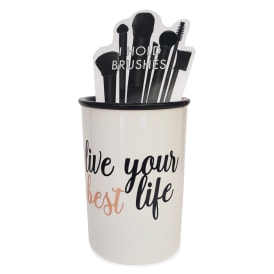 ceramic makeup brush cup - live your best life | Five Below