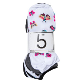 low-cut ankle socks 10-pack - butterflies | Five Below