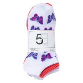 low-cut ankle socks 10-pack - dots & butterflies | Five Below