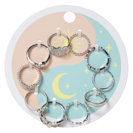 aged silver rings 10-piece jewelry set | Five Below