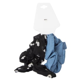 chambray bow scrunchies 2-pack set | Five Below