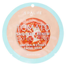 spa life™ tomato smooth & renew exfoliating sheet mask | Five Below