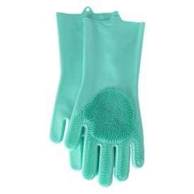 silicone cleaning gloves with scrubbers, 1 pair | Five Below