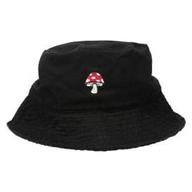 frayed edge bucket hat with embroidered icon | Five Below