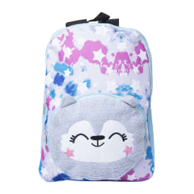 fuzzy printed backpack 16in | Five Below