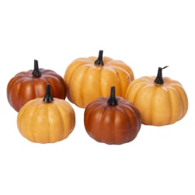5-count decorative pumpkins, sizes vary | Five Below
