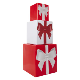 stacked gift box holiday decor 23.8in | Five Below