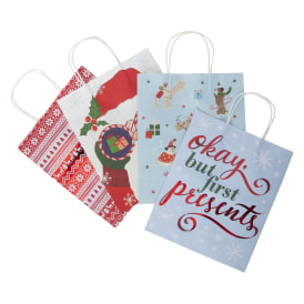 holiday large gift bag 4-pack 10in x 12in | Five Below