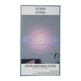 planet saturn LED wall icon light 9.8in x 5.6in | Five Below