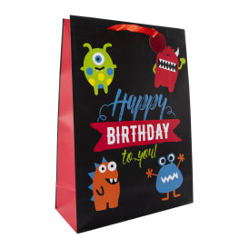 jumbo monster party gift bag 17.8in x 12.8in | Five Below